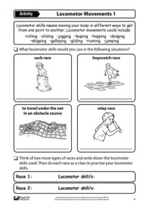 Locomotor Movements 1 Activity Sheet - Ready-Ed